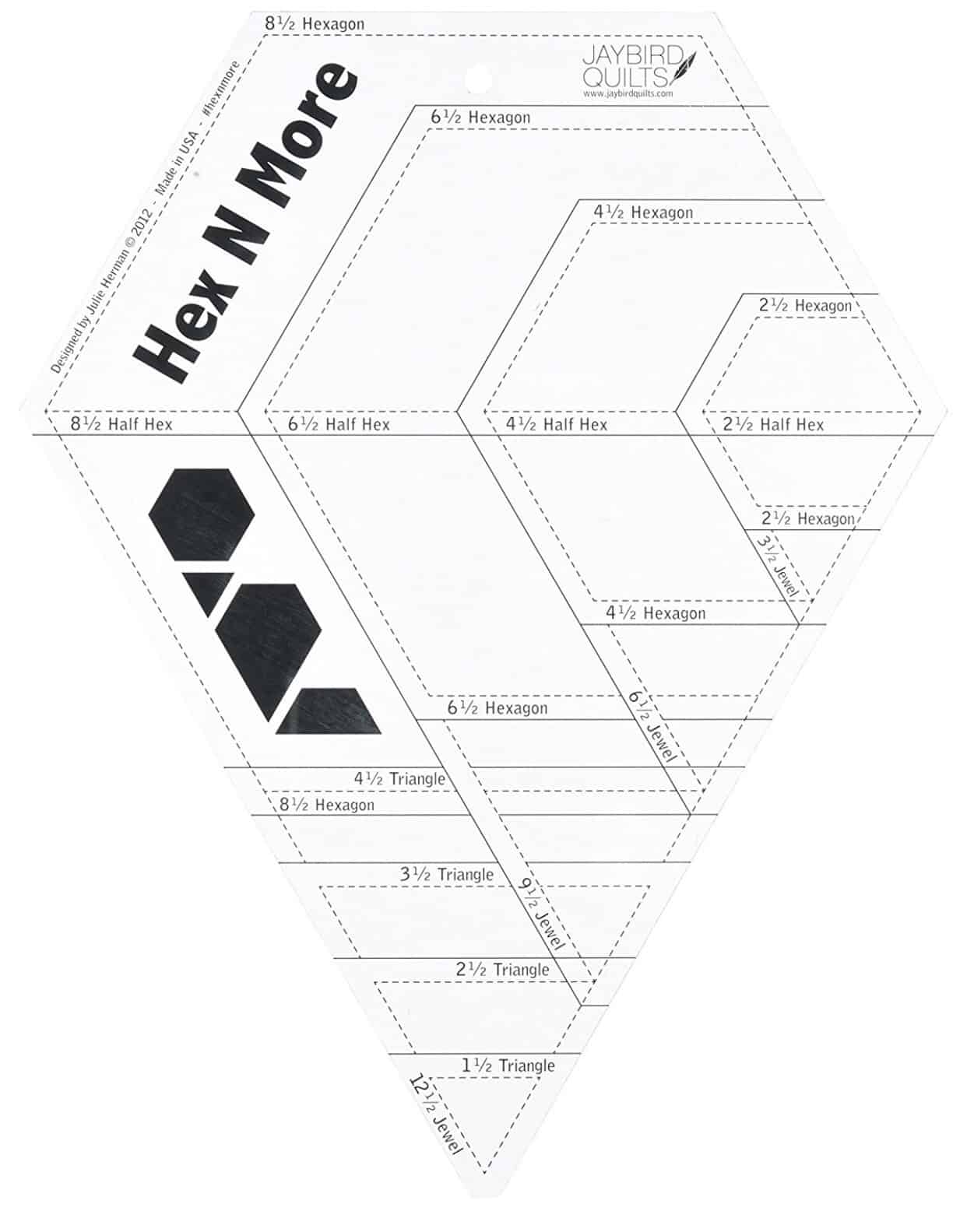 How to make a hexagon quilt with half hexies - free quilt pattern - 5 ...