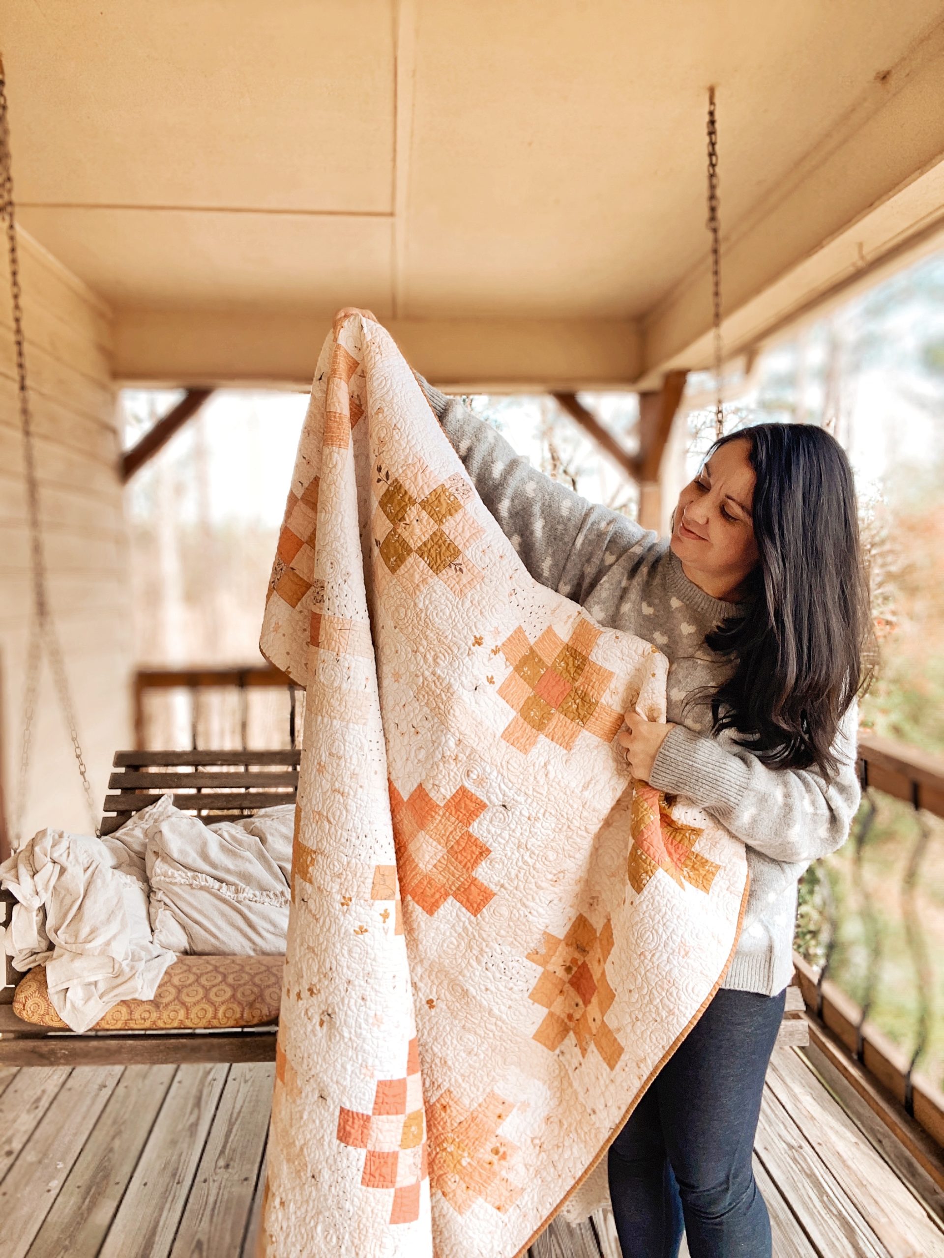 Quilt Reveal - Sassy Granny Quilt #3 - Mostly Cinnamon Tea and ...