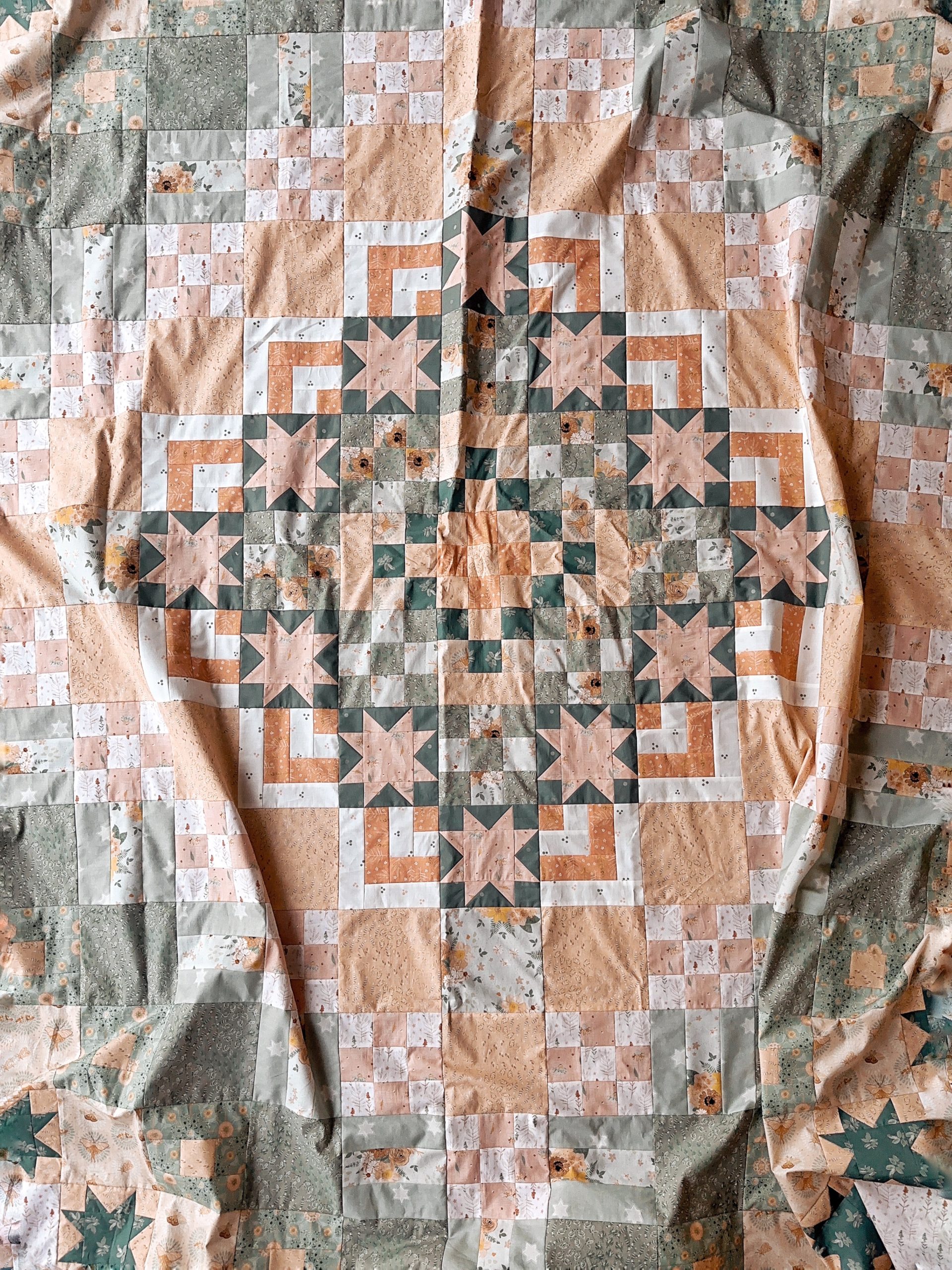 Quilt in Progress - Inner Beauty #2 in Garden Therapy fabrics ...