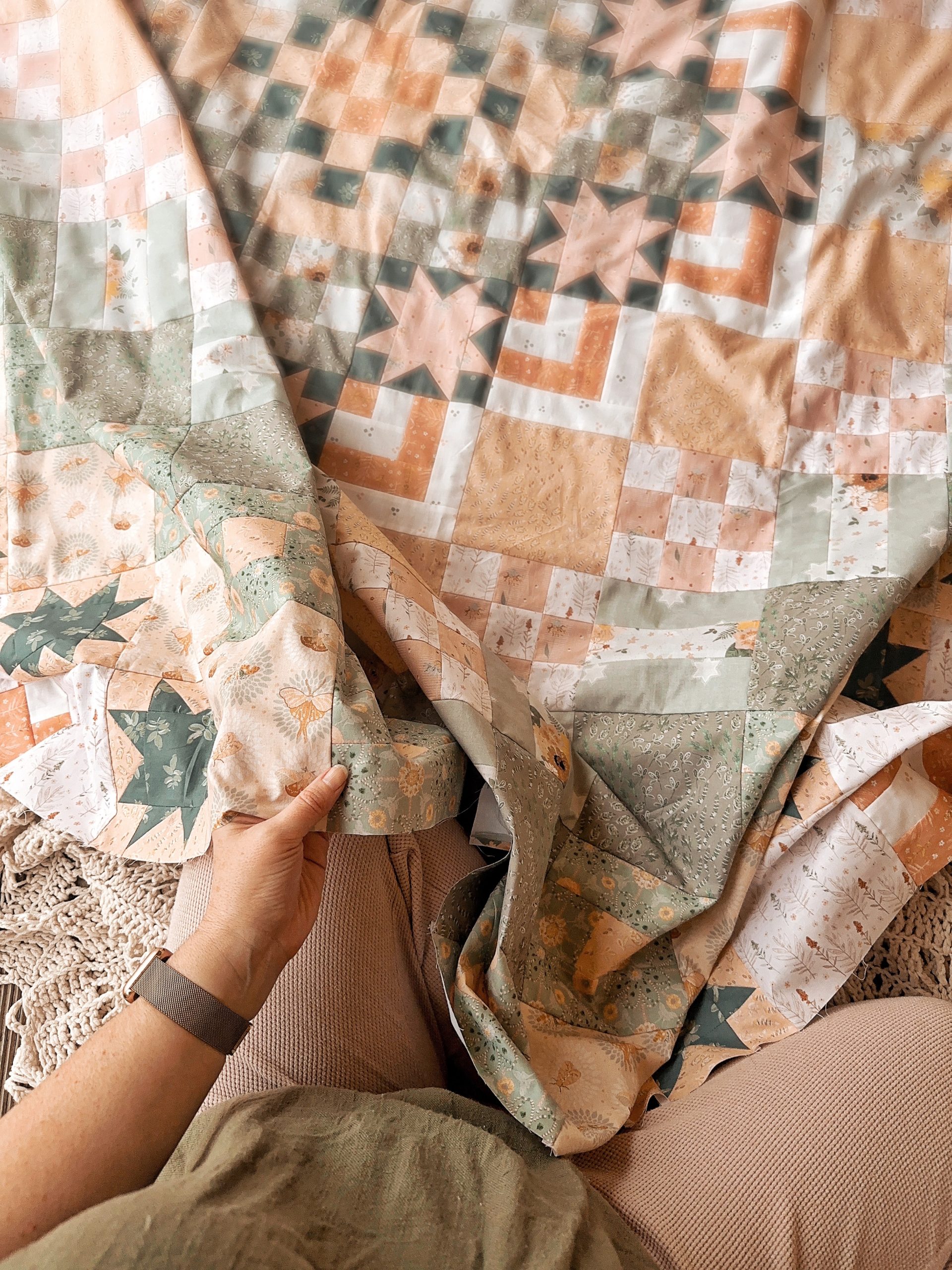 Quilt in Progress - Inner Beauty #2 in Garden Therapy fabrics ...