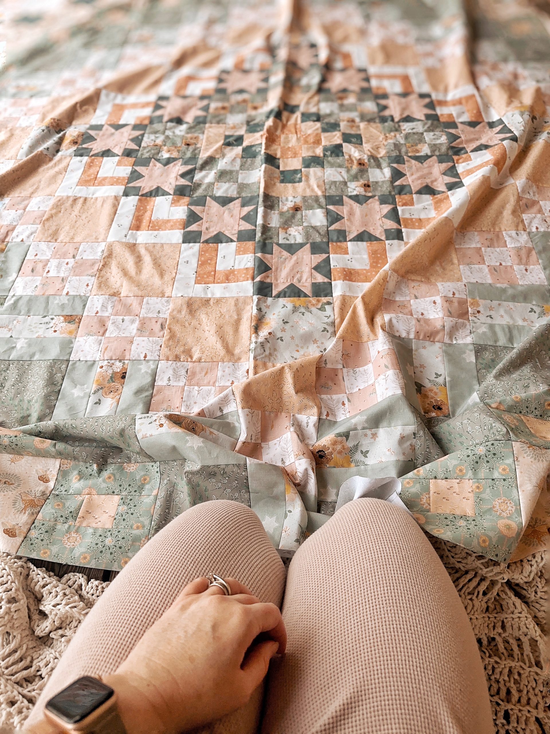 Quilt in Progress - Inner Beauty #2 in Garden Therapy fabrics ...