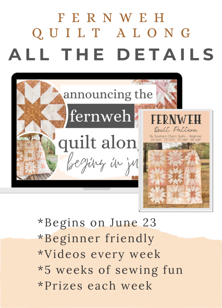 ONE MONTH TO GO - Fernweh Quilt Along DETAILS - Southern Charm Quilts