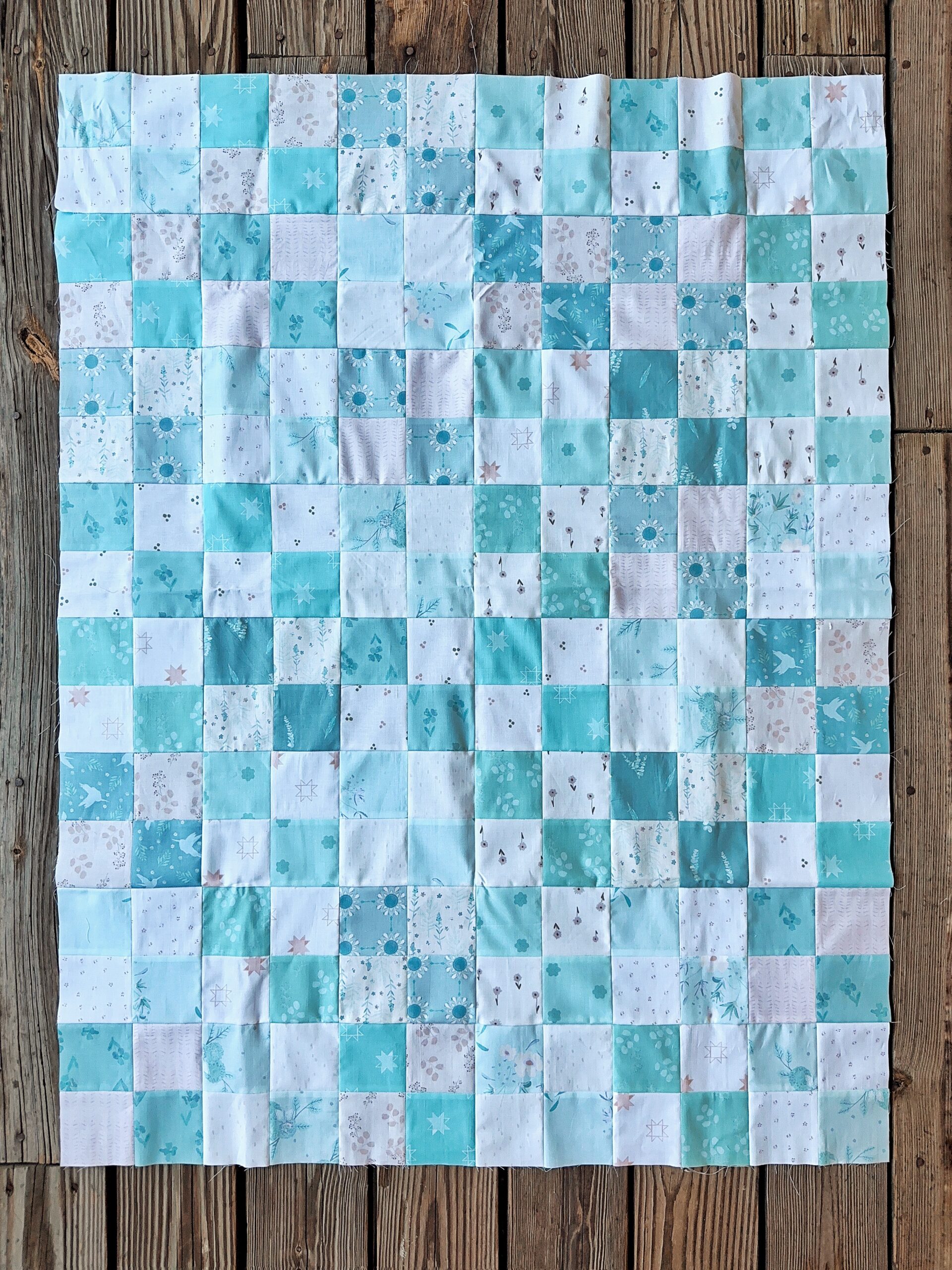Quilt in Progress - Checkie Quilt #2 in Peace Lily fabrics - Southern ...