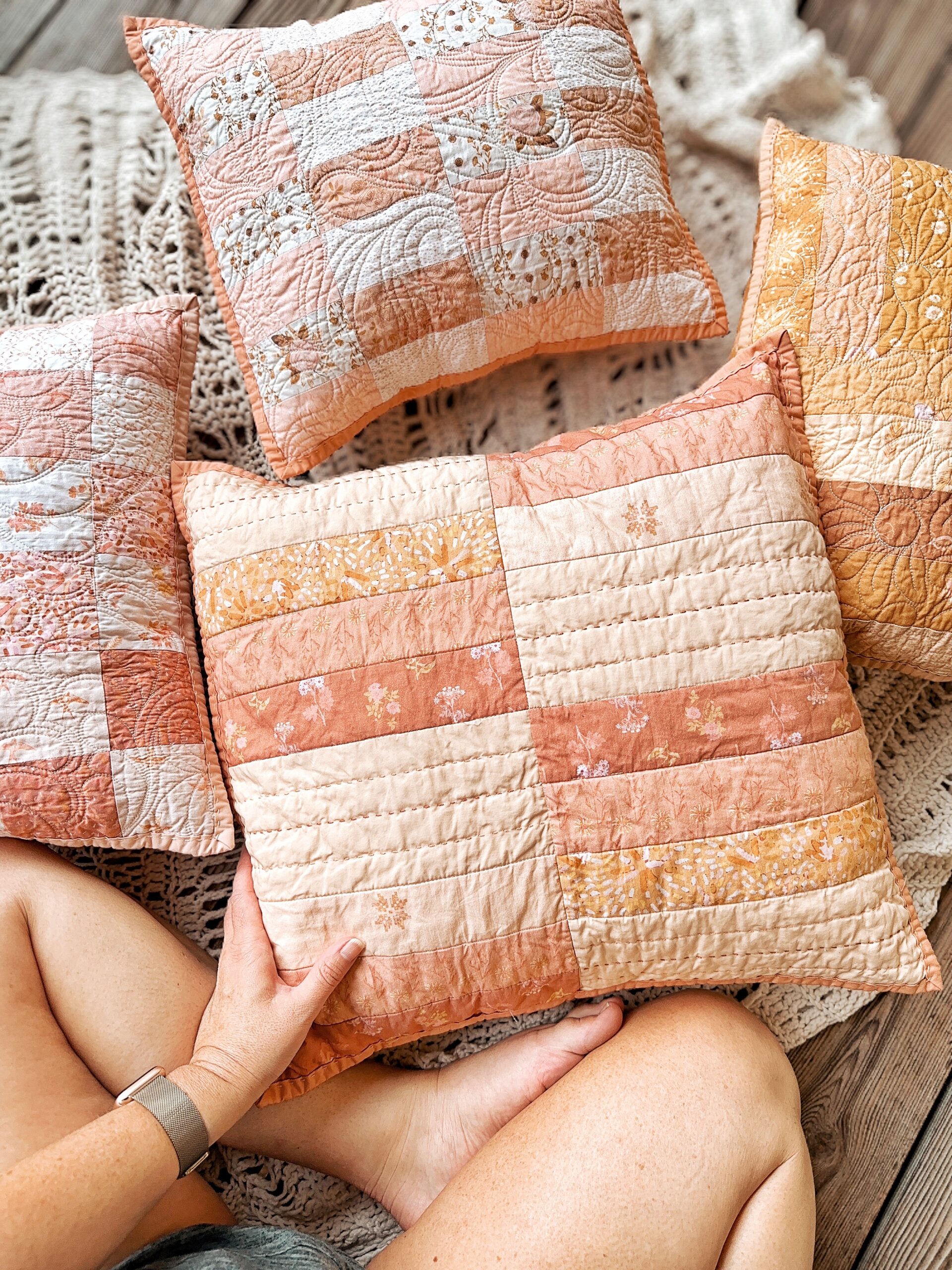 Pillow Reveal - The StashWork Pillows - Southern Charm Quilts