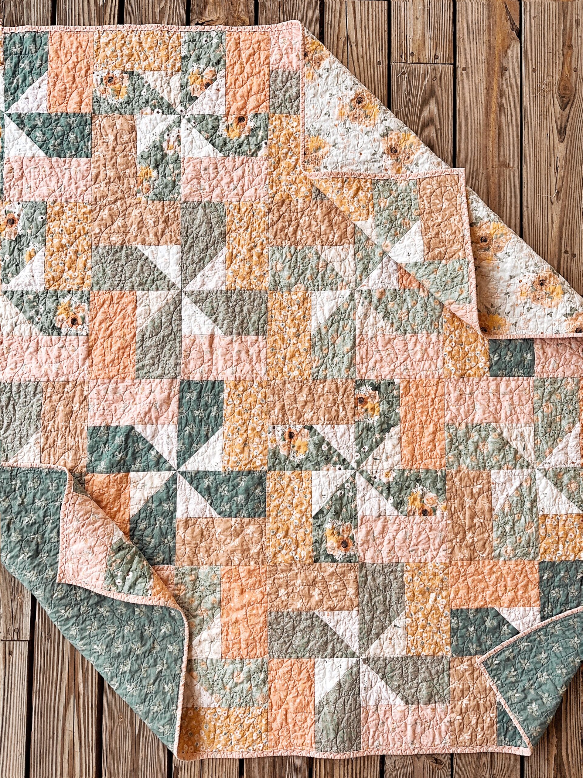 Pinwheel Poppers Free Quilt Pattern for Beginners